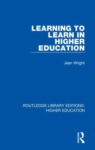 Routledge Library Editions: Higher Education Ser.: Learning to Learn in ...