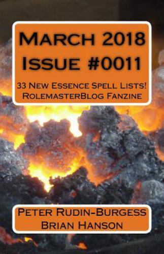 March 2018 Issue #0011 : Rolemaster Blog Fanzine by Peter Rudin-Burgess ...