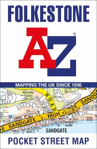 Folkestone a-Z Pocket Street Map by A-Z Maps (2023, Sheet Map, Folded ...