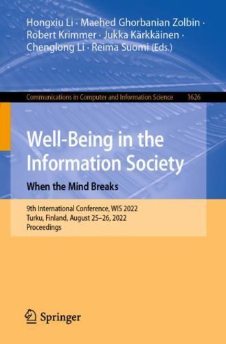 Communications in Computer and Information Science Ser.: Well-Being in ...