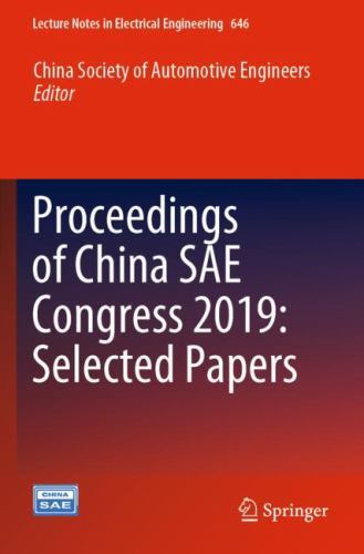 Proceedings of China SAE Congress 2019: Selected Papers by China ...