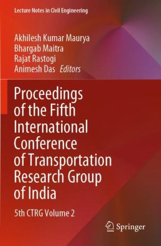Proceedings of the Fifth International Conference of Transportation ...