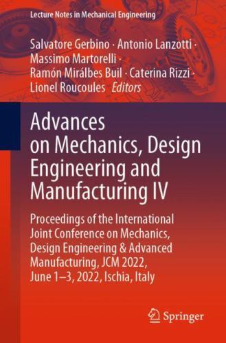 Advances on Mechanics, Design Engineering and Manufacturing IV ...