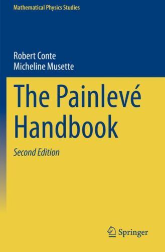 Painlevé Handbook by Robert Conte and Micheline Musette (2021, Trade ...