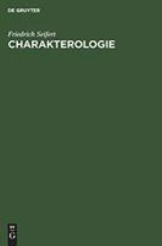 Charakterologie by Friedrich Seifert (1929, Hardcover) for sale online ...