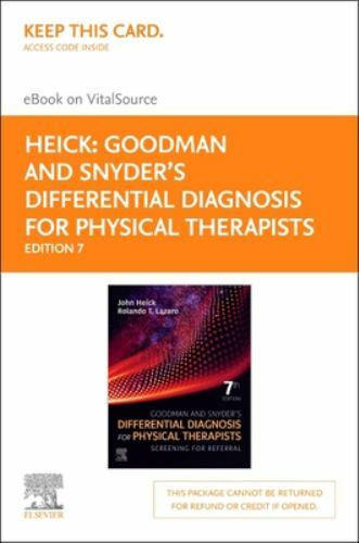 Goodman and Snyder's Differential Diagnosis for Physical Therapists ...