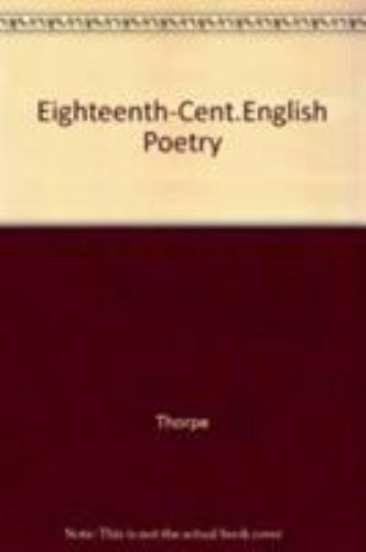 Eighteenth Century English Poetry by Peter Thorpe (1975, Hardcover) for sale online | eBay
