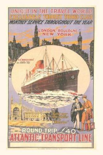 Vintage Journal Transatlantic Ship Travel Poster by Found Image Press ...