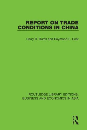 Routledge Library Editions: Business and Economics in Asia Ser.: Report ...