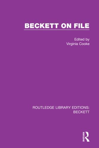 Beckett on File by Simon Trussler (2022, Trade Paperback) for sale ...