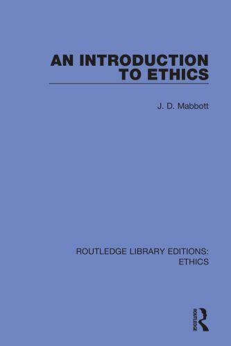 Introduction to Ethics by J. D. Mabbott (2020, Hardcover) for sale ...