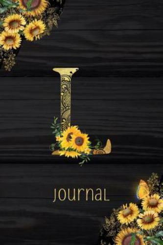 L Journal : Sunflower Journal, Monogram Letter l Blank Lined Diary with ...