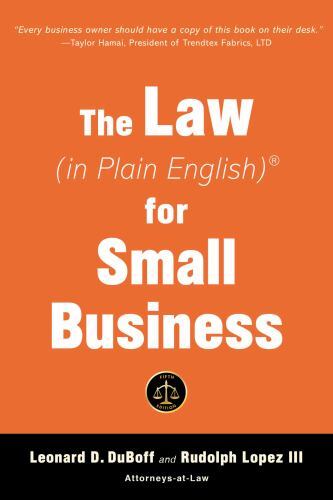 Law (in Plain English) for Small Business (Sixth Edition) by Rudolph ...