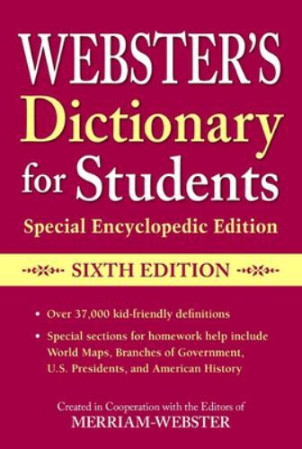 Webster's Dictionary for Students, Special Encylopedic Edition by Not ...