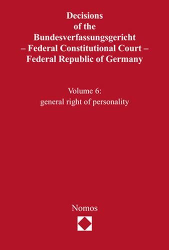 Decisions of the Bundesverfassungsgericht - Federal Constitutional ...