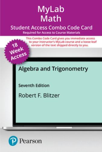 MyLab Math with Pearson EText -- Combo Access Card (18-Wk) for Algebra ...