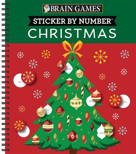 Brain Games - Sticker by Number: Christmas (28 Images to Sticker ...