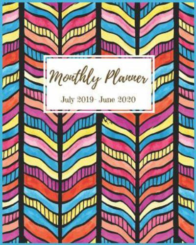 Monthly Planner July 2019 - June 2020 : Pretty Watercolor Planner 2019 ...