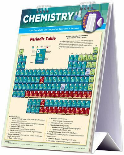 Chemistry Easel Book : A QuickStudy Reference Tool - Core Essentials, Periodic Table, Lab ...