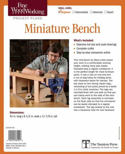 Fine Woodworking's Miniature Bench Plan by Steve Latta (2015, Print ...
