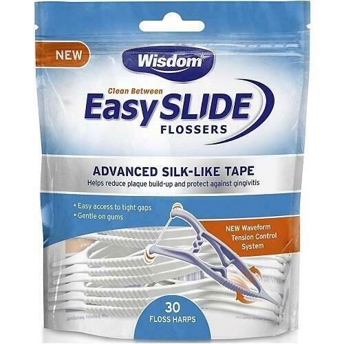 2 x Wisdom Easy Slide Angled Flosser 'Y' Shaped Harp Flosser 2 Packs of ...