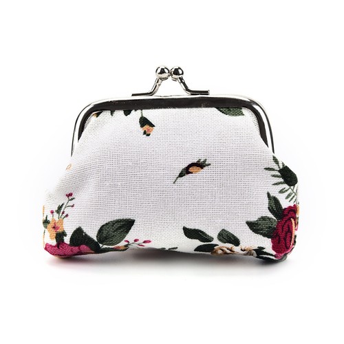 Women Coin Purse Flower Printing Ladies Coin Purse Pocket Coin Pouch ...