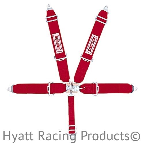 Buy Simpson Racing Seat Belts Harness 29063 - Pull Down, Bolt In (All ...