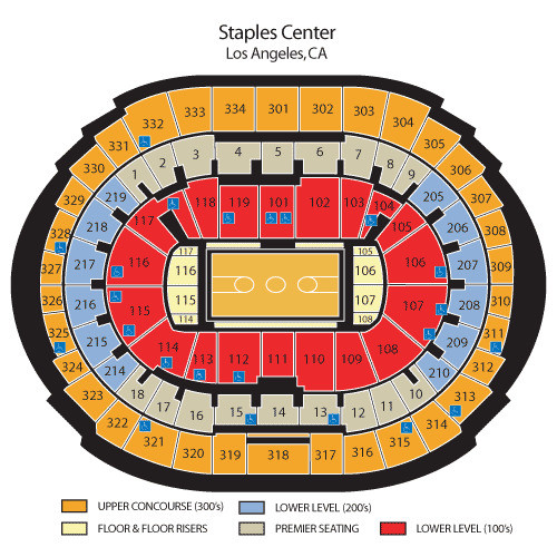 Staples Center Seating Chart Lakers