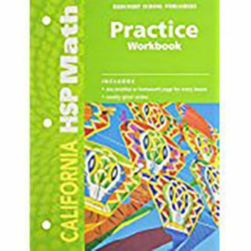 Harcourt School Publishers Math California : Practice Workbook Student ...