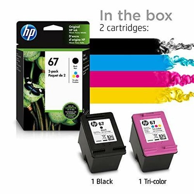 HP 67 | 2 Ink Cartridges | Works with HP Envy 6000 Series, HP Envy Pro ...