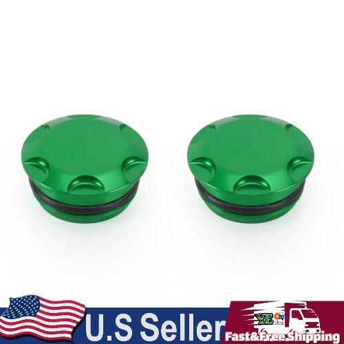 Frame Plugs Inserts Pair Green For Kawasaki Ninja EX 250 400 Z250 Z400 ...