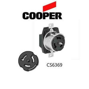 CS6369 50A Locking Receptacle 125 250V 3P 4W Cooper Wiring CS6369 | eBay