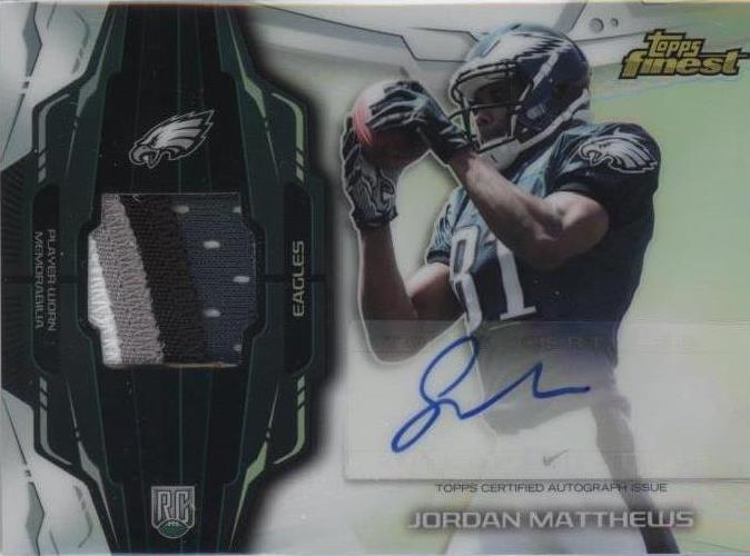 2014 Topps Finest - Rookie Autograph Patch Jordan Matthews #RAP-JMA (AU ...