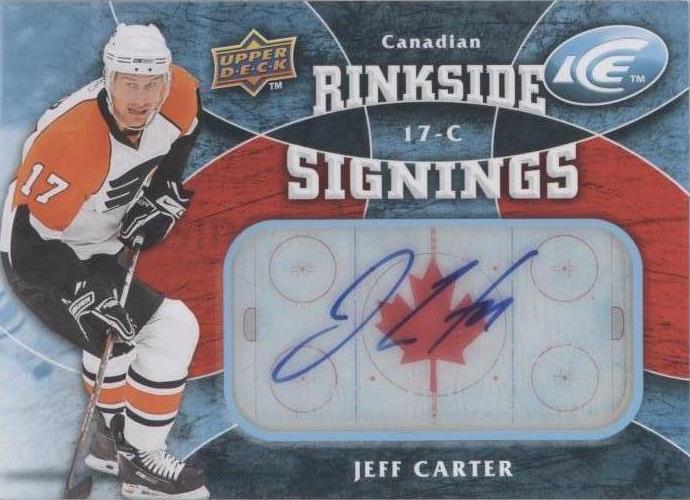 2009-10 Upper Deck Ice - Rinkside Signings #RS-JC Jeff Carter (AU) for ...
