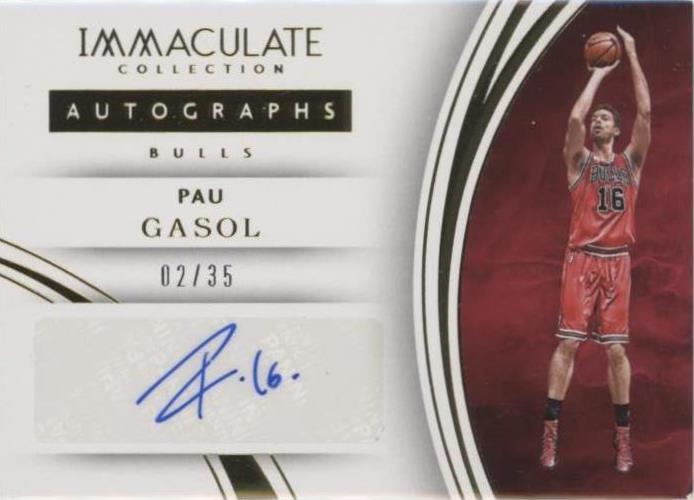 2015-16 Panini Immaculate Collection - Autographs #15 Pau Gasol /35 (AU ...