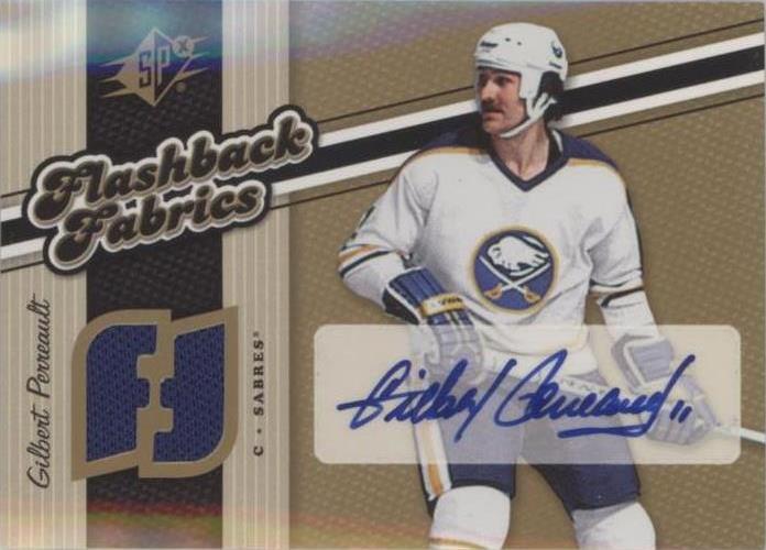 2006-07 SPx - Autographed Flashback Fabrics #124 Gilbert Perreault (AU ...