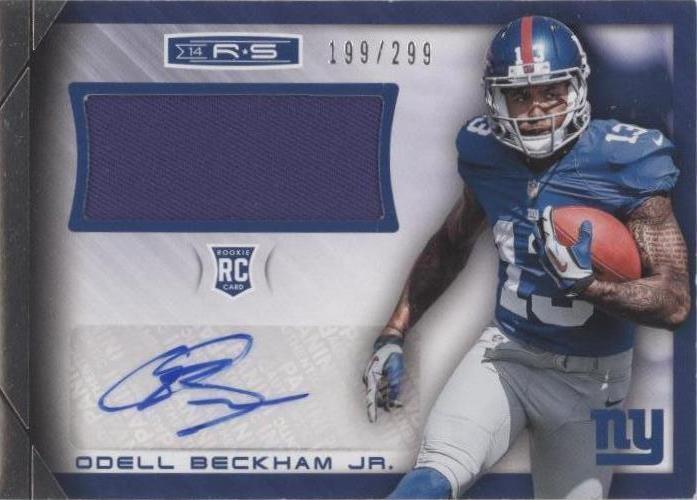 2014 Panini Rookies & Stars - Rookie Materials Signatures Odell Beckham ...