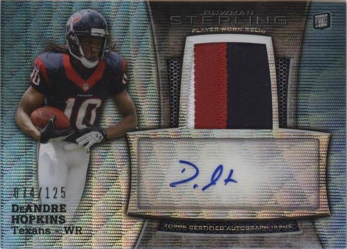 2013 Bowman Sterling - Autograph Rookie Relics DeAndre Hopkins #BSAR-DH ...