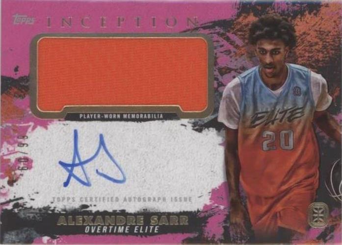 2021-22 Topps Inception OTE Overtime Elite - Inception Autograph Patch Cards Alexandre Sarr # ...