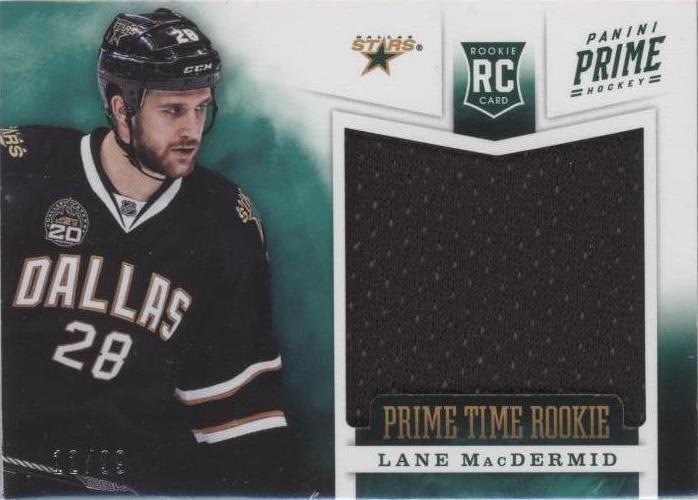 2012-13 Panini Prime - Prime Time Rookies Lane MacDermid #43 /99 (MEM ...