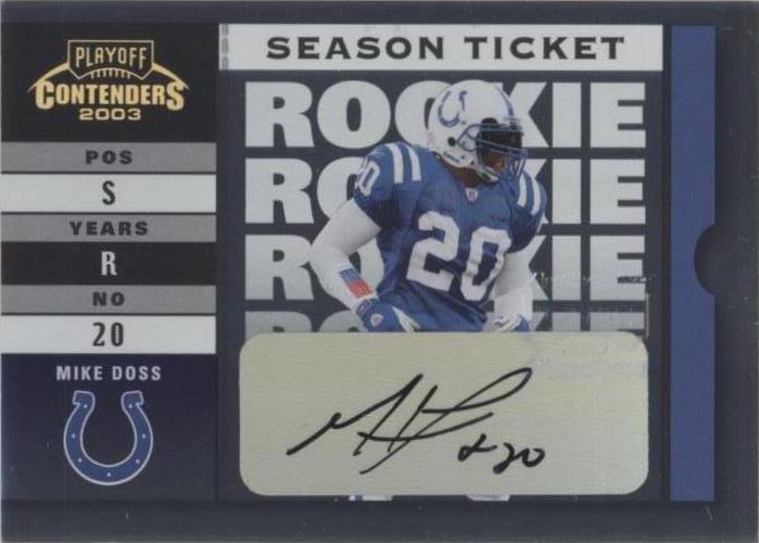 2003 Playoff Contenders - #111 Mike Doss /574 (AU, RC) for sale online ...