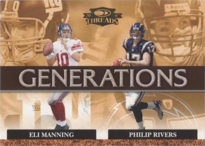 2007 Donruss Threads - Generations #G-14 Eli Manning, Philip Rivers for ...
