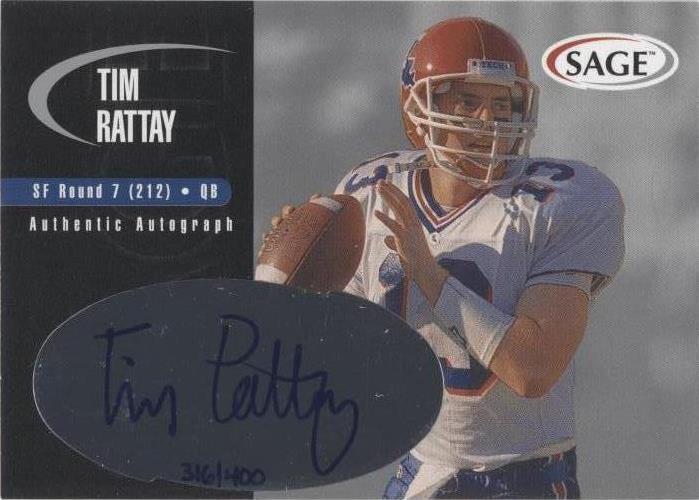 2000 Sage - Autographs Tim Rattay #A37 Silver /400 (AU, RC) for sale ...