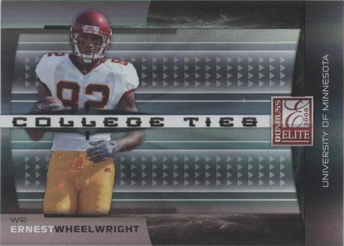2008 Donruss Elite - College Ties Ernie Wheelwright IV #CT-12 Black ...