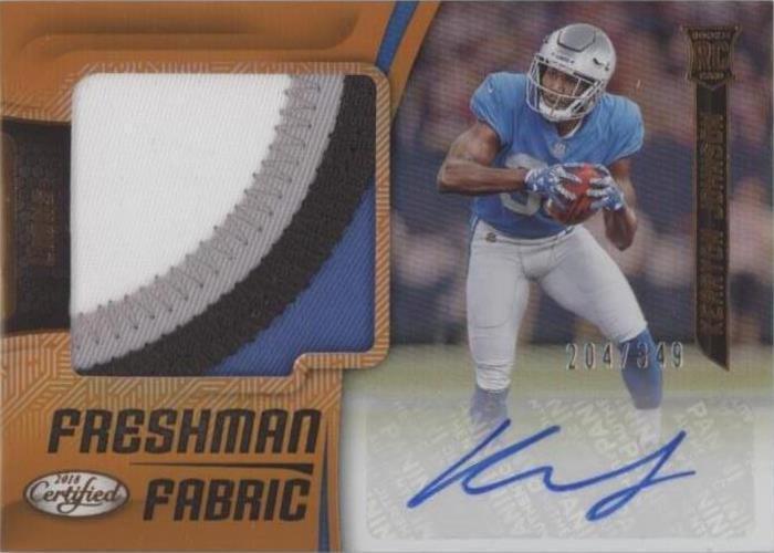 2018 Panini Certified - Freshman Fabric Signatures Kerryon Johnson #223 ...