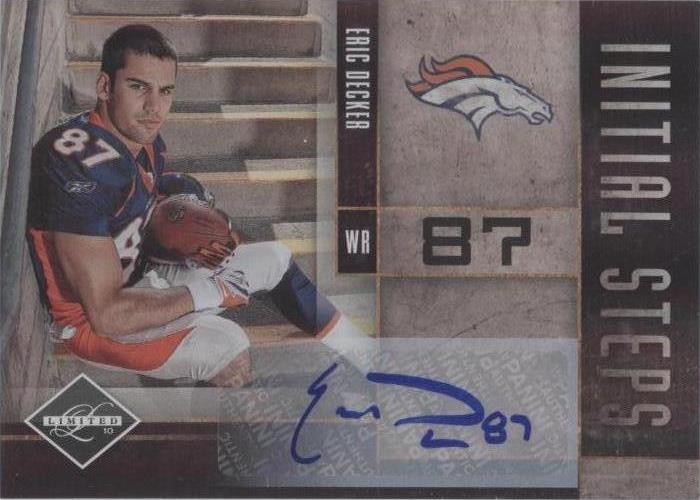 2010 Panini Limited - Initial Steps Signatures #11 Eric Decker /99 (AU ...