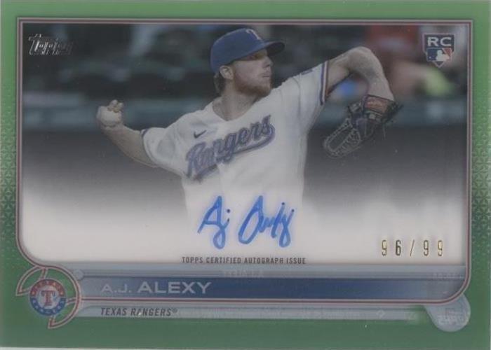 2022 Topps Clearly Authentic Autographs - A.J. Alexy #CAA-AA Green /99 (AU, RC) for sale online ...