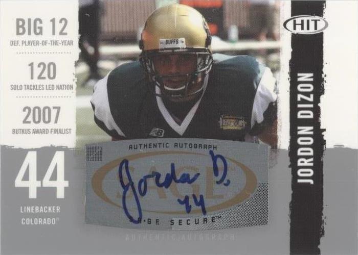 2008 SAGE Hit - Autographs Silver #A44 Jordan Dizon (AU, RC) for sale ...