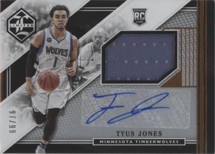 2015-16 Panini Limited - Rookie Jersey Autographs #RJA-TJ Tyus Jones ...