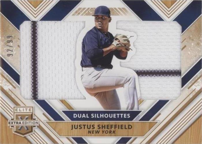 2018 Panini Elite Extra Edition - Dual Silhouettes Justus Sheffield #DS ...